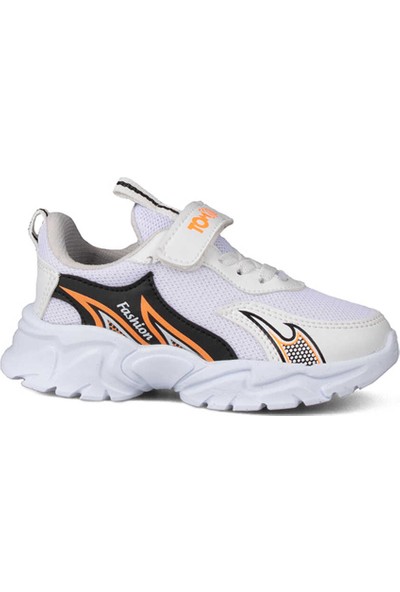 Tomkids Patik Çocuk Spor Ayakkabısı 26-30 Numara Beyaz 1489