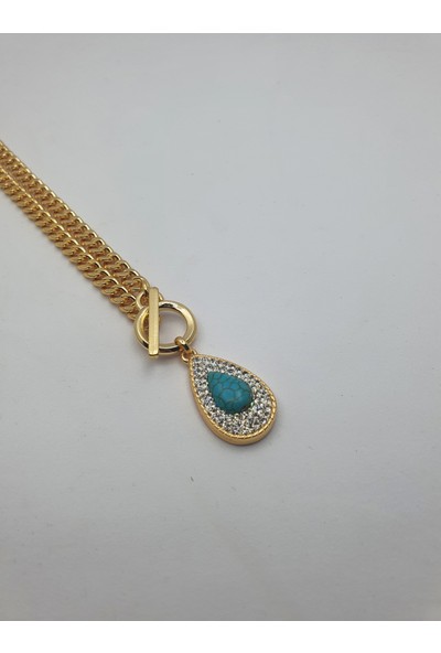 Desil Accessories Damla Taşlı Boncuklu 2'li Set Kolye