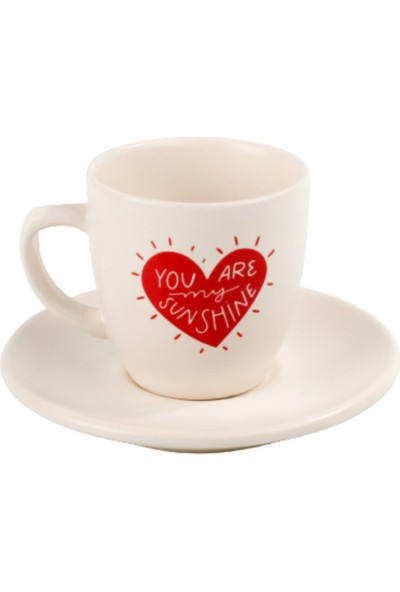 Afillix Concept Kt-Krem You Are My Sun Shine Tasarım Seramik Türk Kahve Fincanı Afillix Concept Kt-Krem You Are My Sun Shine Tasarım Seramik Türk Kahve Fincanı
