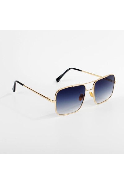Afillix Concept Gold Çerçeve Lacivert Gölgeli Cam Kare Pilot Uv Filtre Güneş Gözlüğü Afillix Concept Gold Çerçeve Lacivert Gölgeli Cam Kare Pilot Uv Filtre Güneş Gözlüğü