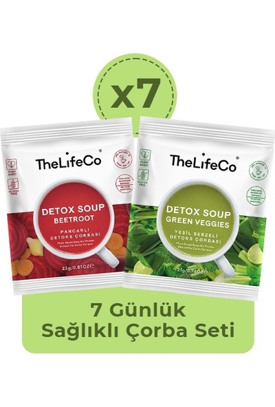 The LifeCo On The Go - 7 Günlük Hazır Detox Çorba Paketi