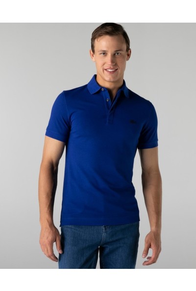 Lacoste Polo Yaka Mavi Slim Fit Erkek Tshirt