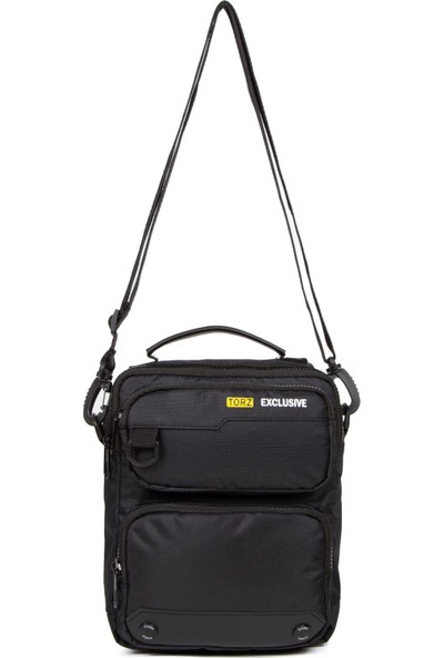 Torz Lüx Erkek El ve Omuz Çantası Askılı Yan Su Geçirmez Kumaş Çok Gözlü Postacı Çanta