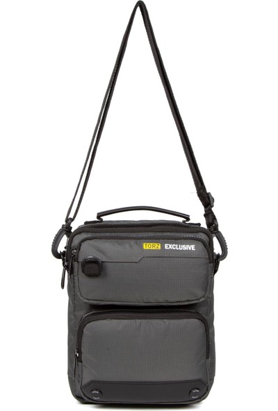 Torz Lüx Erkek El ve Omuz Çantası Askılı Yan Su Geçirmez Kumaş Çok Gözlü Postacı Çanta