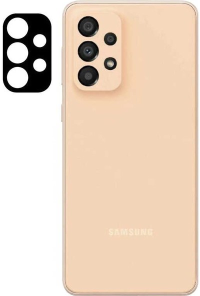 Nevarium Samsung Galaxy A33 5g Kamera Lens Koruma Camı 3D - Siyah
