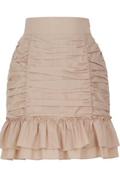 Nocturne Büzgülü Mini Etek Bej Nocturne Büzgülü Mini Etek Bej