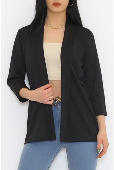 Aygi Örme Krep Ceket Siyah Aygi Örme Krep Ceket Siyah