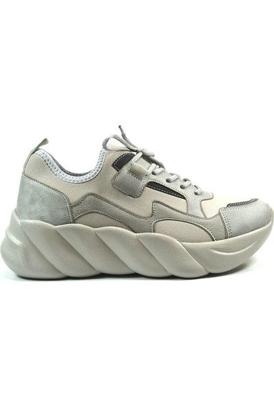 Beety 21BY122.X33 Gri Yüksek Taban Kadın Sneaker Ayakkabı