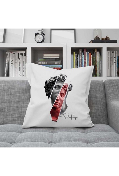 Hediyegman Kişiye Özel Dijital Çizim Michelangelo’nun Davut Heykeli Tasarımlı Baskılı Yastık Hediyegman Kişiye Özel Dijital Çizim Michelangelo’nun Davut Heykeli Tasarımlı Baskılı Yastık