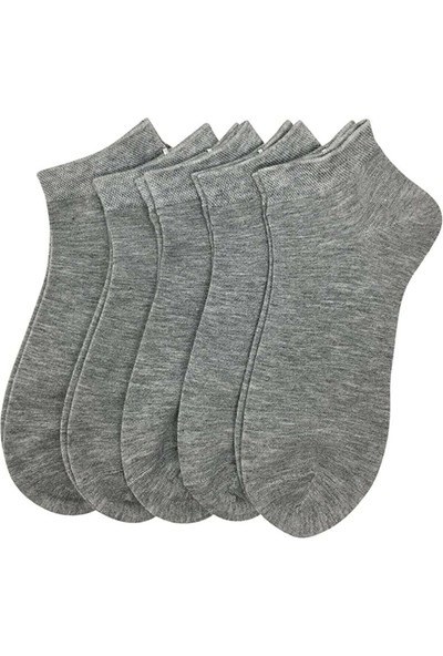 Meguca Socks gri Pamuklu Bilek Boy Patik Çorap 5'li Paket Meguca Socks gri Pamuklu Bilek Boy Patik Çorap 5'li Paket