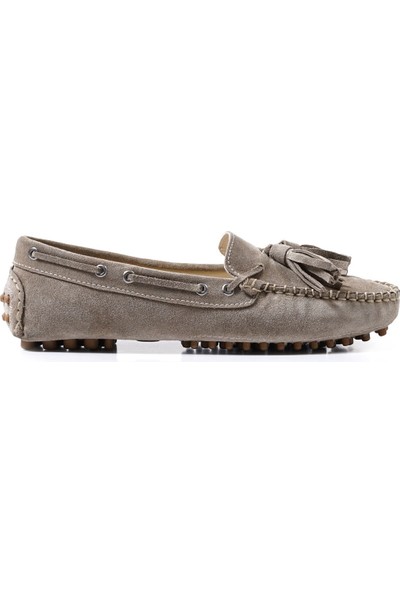 Tezcanlar Mira Kadın Minsk Hakiki Süet Deri Loafer Ayakkabı