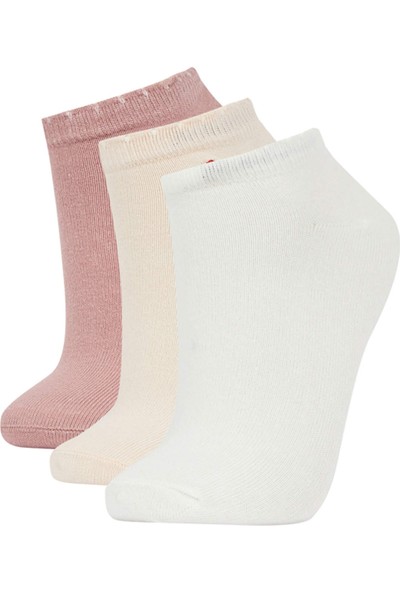 DeFacto Kadın Pamuklu 3'lü Kısa Çorap W9155AZNS DeFacto Kadın Pamuklu 3'lü Kısa Çorap W9155AZNS