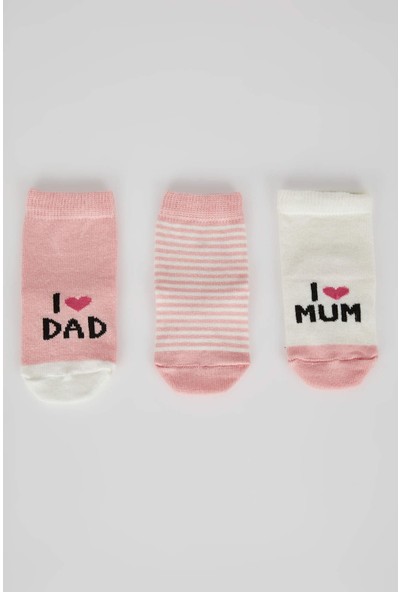 DeFacto Kız Bebek Pamuklu Kaydırmaz Tabanlı 3'lü Uzun Çorap W5115A2NS DeFacto Kız Bebek Pamuklu Kaydırmaz Tabanlı 3'lü Uzun Çorap W5115A2NS