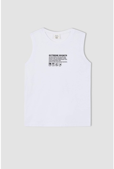 DeFacto Erkek Çocuk Bisiklet Yaka Regular Fit Atlet X9964A622SM