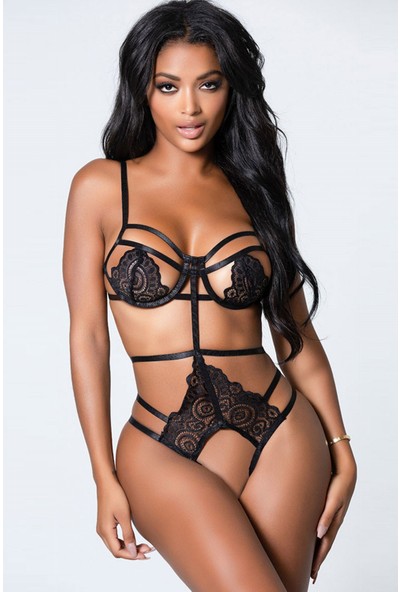 Kadın Siyah Babydoll Gecelik Bralet Fantezi Giyim Kadın Siyah Babydoll Gecelik Bralet Fantezi Giyim