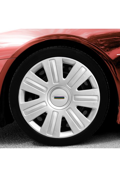 Whiteoto Ford Fiesta 14 Inç Jant Kapağı Amblemli Gri 4'lü Takım 155