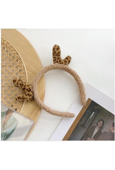 Hd Marketim Geyik Boynuzu Peluş Taç Kadın Kız Saç Toka