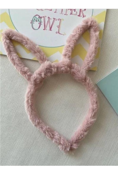 Hd Marketim 1 Adet Pembe Tavşan Kulak Peluş Taç Kadın Kız Saç Toka