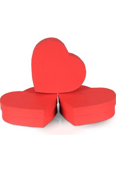 Bym 3 Adet Kirmizi Kalpli̇ Kutu Bym 3 Adet Kirmizi Kalpli̇ Kutu