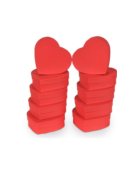 Bym 10 Adet Kirmizi Kalpli̇ Kutu Bym 10 Adet Kirmizi Kalpli̇ Kutu