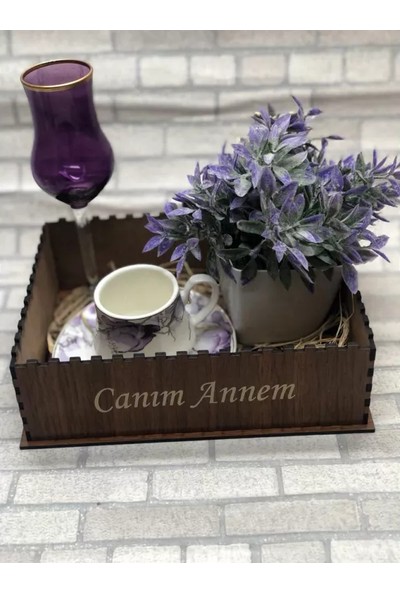Ahşap Kutu Mor Seti ETY030