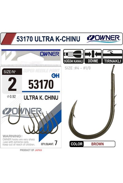 Owner 53170 Ultra K. Chinu Brown Iğne