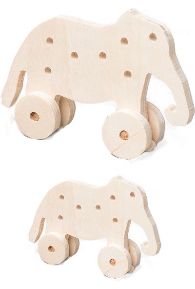 Heartily Wood Ahşap Sevimli Fil Oyun Seti