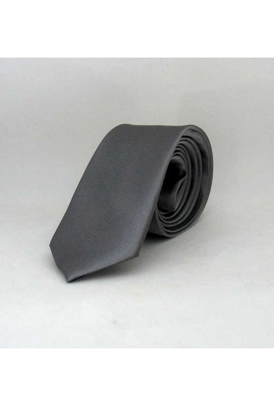Gaffy Füme Erkek Çocuk Düz Renk Saten Kravat Gaffy Füme Erkek Çocuk Düz Renk Saten Kravat