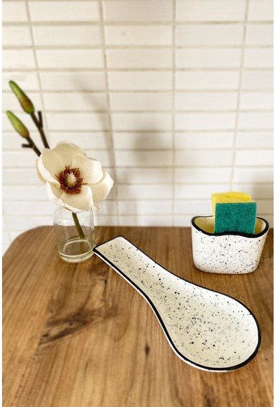 Şura Mutfak Kirli Kaşıklık | Yuvarlak Kaşık Tutucu | Nokta Desenli Şura Mutfak Kirli Kaşıklık | Yuvarlak Kaşık Tutucu | Nokta Desenli