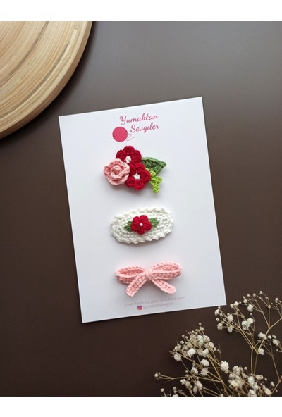 Vintage Örgü Toka Saç Bandı Seti