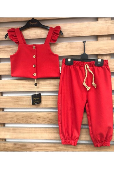 Popshops Çocuk Kırmızı Alt Üst Takım
