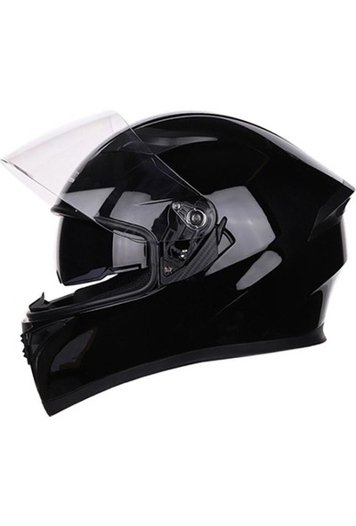Jiekai Jiekai Jk-21 Full Face Parlak Siyah Kask Jiekai Jiekai Jk-21 Full Face Parlak Siyah Kask
