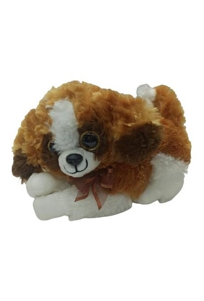 Lisinya Sesli Peluş Havlayan Köpek 25 cm - CN-707-SARI-BEYAZ