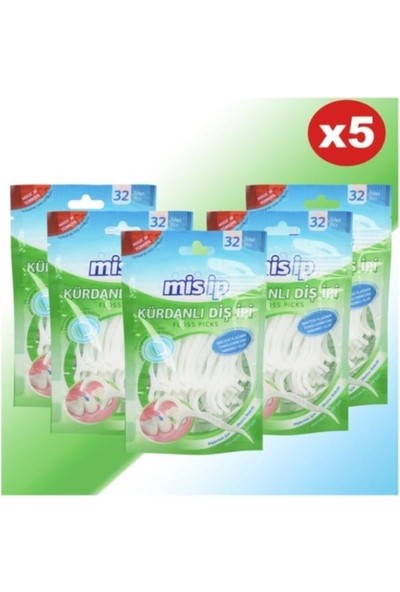 Oral-B Misip Kürdanlı Diş Ipi 32'li -- 5 Paket x 32 Li Oral-B Misip Kürdanlı Diş Ipi 32'li -- 5 Paket x 32 Li