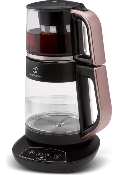 Karaca Çaysever Cam Konuşan Çay Makinesi Rosegold