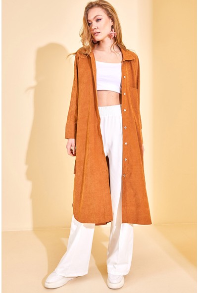 Xhan Kiremit Seyyar Kemerli Uzun Gömlek 2KXK2-46037-16