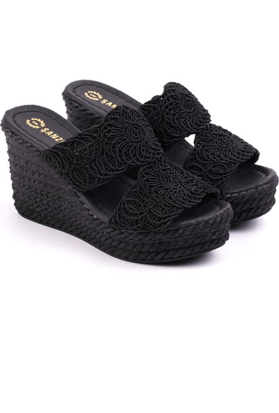 Enes Kadin Dolgu Terlik - Siyah Cilt