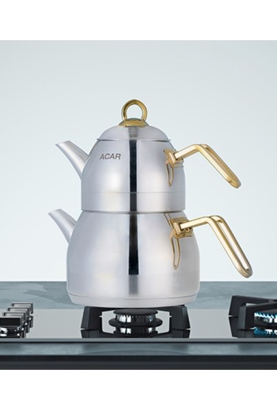 Acar Alexi-Gold Aile Boy Çaydanlık Tk.(Metal Kulp) XRD-21-0460/6 Acar Alexi-Gold Aile Boy Çaydanlık Tk.(Metal Kulp) XRD-21-0460/6