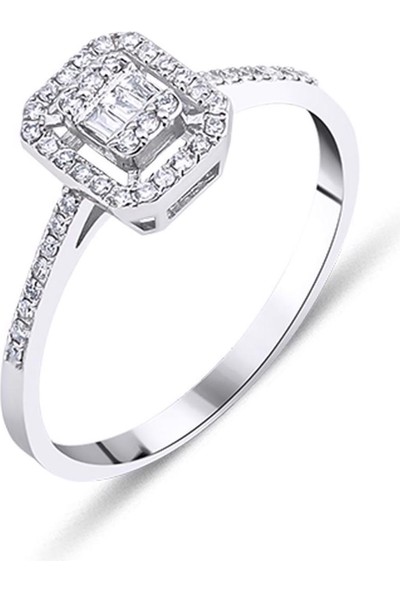 Zer 0,27 Karat Baget Pırlanta Yüzük