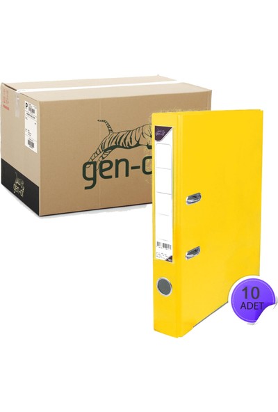 Gen-Of Plastik Klasör Dar Sarı 10’lu