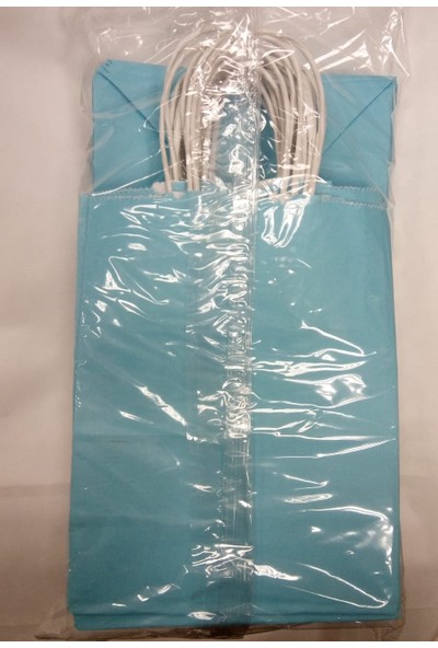 Happy Karton Çanta Mavi̇ 15X20X8 Cm-50 Adet