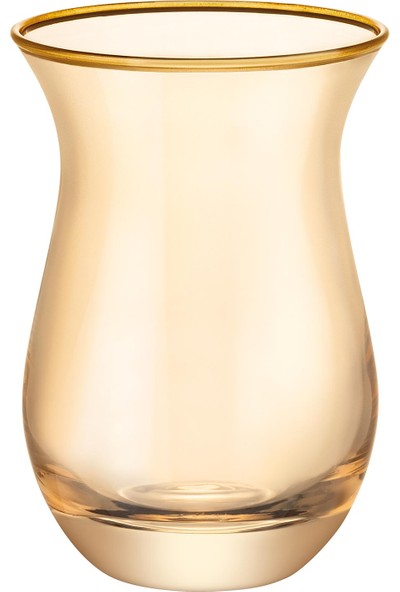 Madame Coco Clarette-Altın Yaldızlı Amber 6'lı Çay Bardağı Seti 168 ml Madame Coco Clarette-Altın Yaldızlı Amber 6'lı Çay Bardağı Seti 168 ml