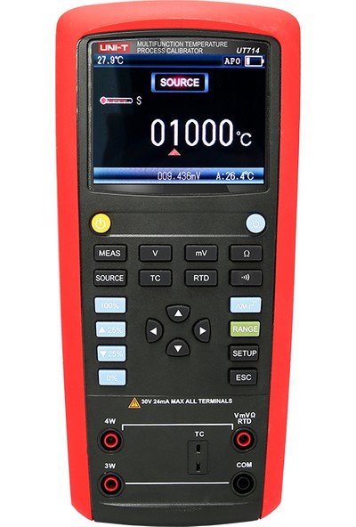 Unit UT-714 Çok Işlevli Sıcaklık Proses Kalibratörü Unit UT-714 Çok Işlevli Sıcaklık Proses Kalibratörü