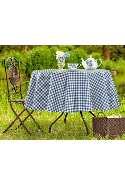 Madame CocoElie Pvc Masa Örtüsü - Indigo - 140 cm