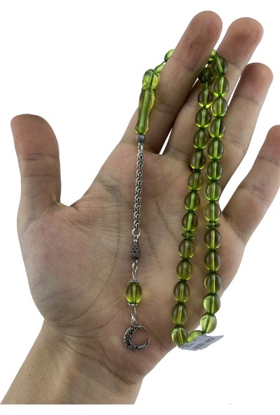 Kevser Antik Tesbih Yeşil Damla Kehribar Kevser Antik Tesbih Yeşil Damla Kehribar