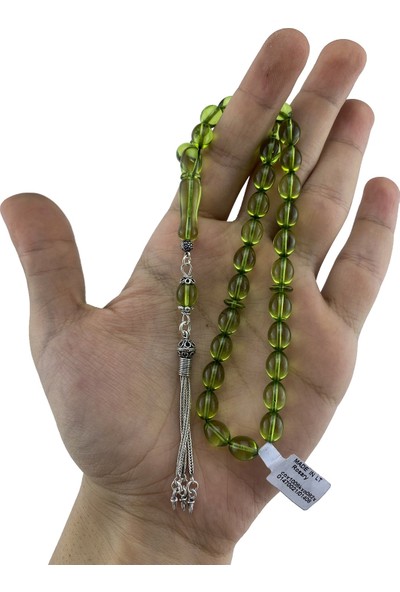 Kevser Antik Tesbih Yeşil Damla Kehribar Kevser Antik Tesbih Yeşil Damla Kehribar