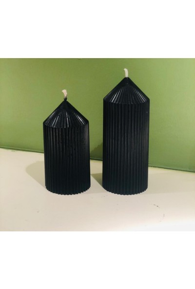 SG Home Decor Dokoratif Silindir Mum 2li