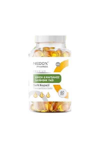 Nedox Premium Limon Maydanoz Sarımsak Kürü Soft Jel 60 Adet Nedox Premium Limon Maydanoz Sarımsak Kürü Soft Jel 60 Adet