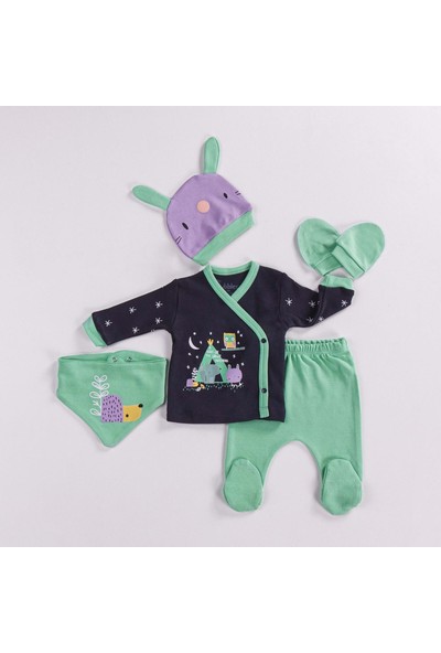 By Bubbles Unisex Bebek 5li Zıbın Çadırlı - By Bubbles - Hastane Çıkış - Yeşil - Yenidoğan By Bubbles Unisex Bebek 5li Zıbın Çadırlı - By Bubbles - Hastane Çıkış - Yeşil - Yenidoğan