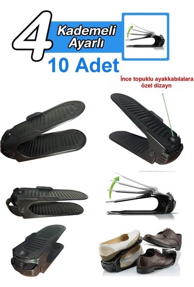 Geseus Ayakkabı Rampası Ayakkabı Düzenleyici ORGANIZER-10AD-YÜKSEKLIK Ayarlı Geseus Ayakkabı Rampası Ayakkabı Düzenleyici ORGANIZER-10AD-YÜKSEKLIK Ayarlı